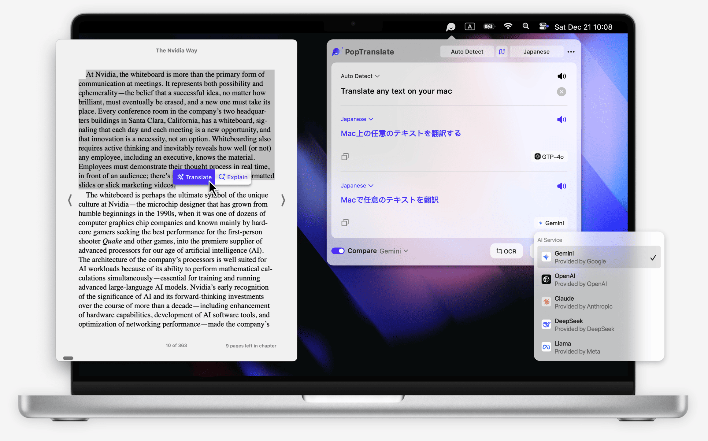 PopTranslate - The AI-Powered Way to Translate Text on Your Mac